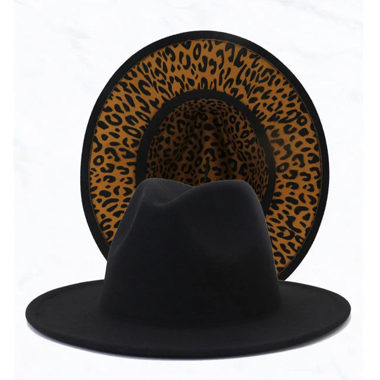 Black & Leopard Fedora – Ordinarily Jas